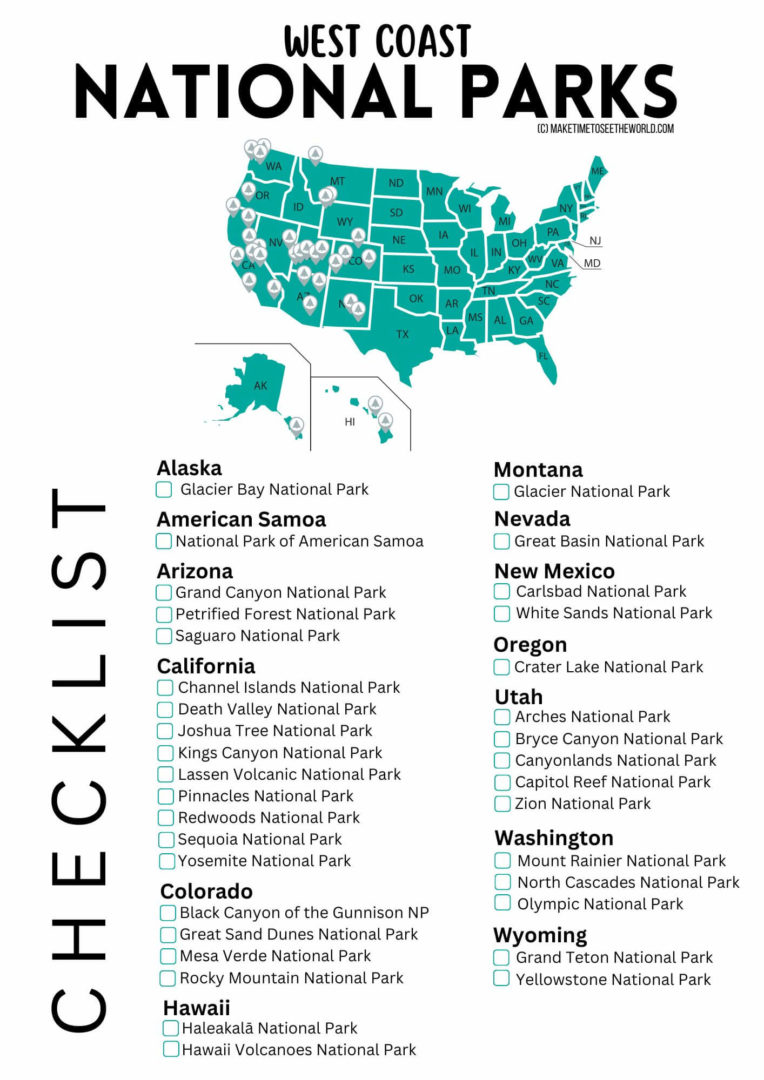 35 STUNNING West Coast National Parks (inc. Map & Tips for Visiting!)
